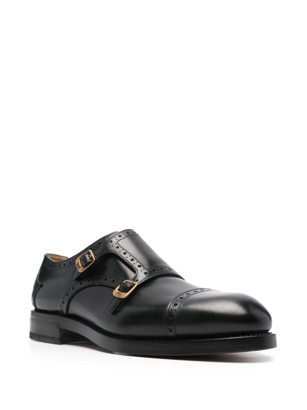 Gucci Interlocking G Monk Shoes - Black | Editorialist
