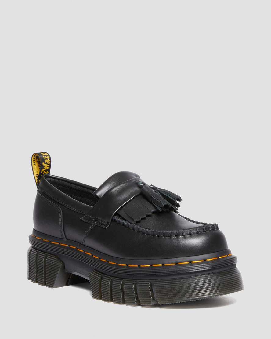 Dr. Martens Audrick Nappa Lux Platform Loafers In Black - 42% Off