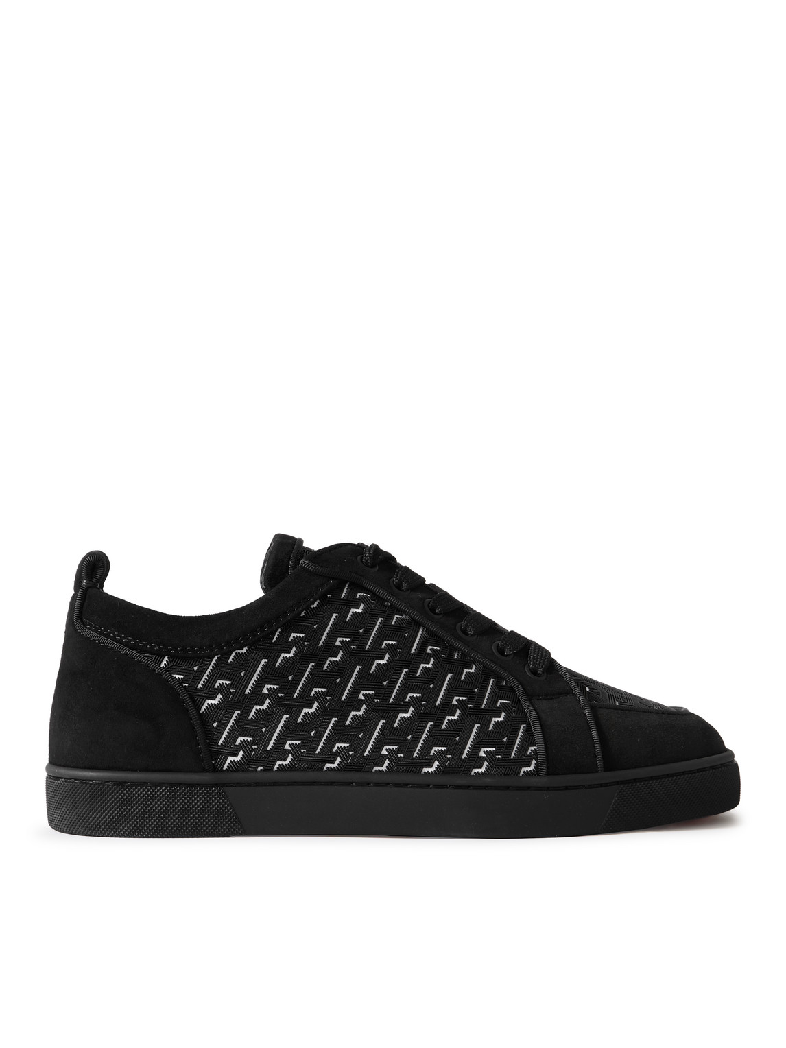 Christian Louboutin Rantulow Rubber-Trimmed Mesh And Suede