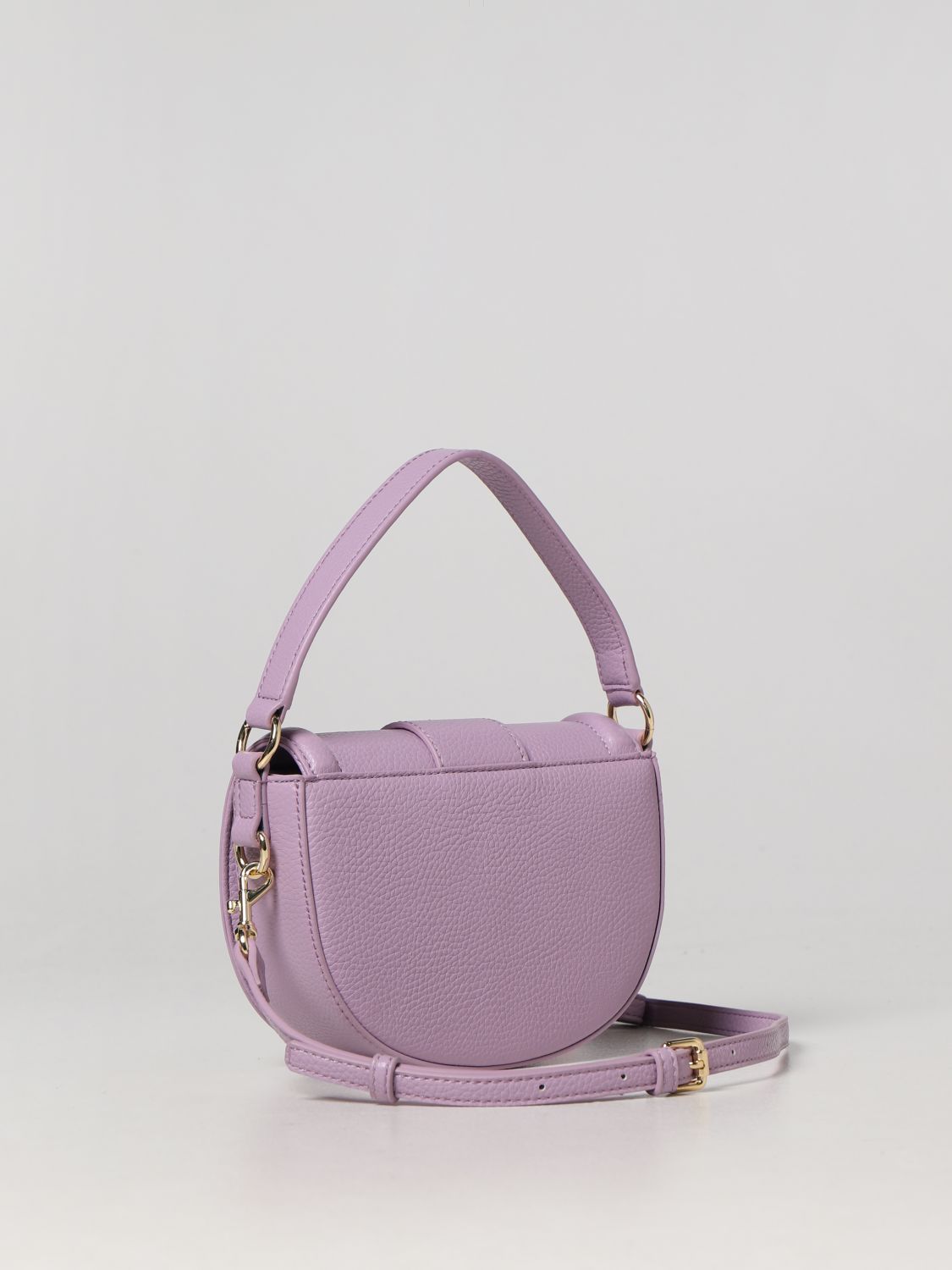 Versace Bag In Grained Faux Leather Lilac 40% Off Editorialist