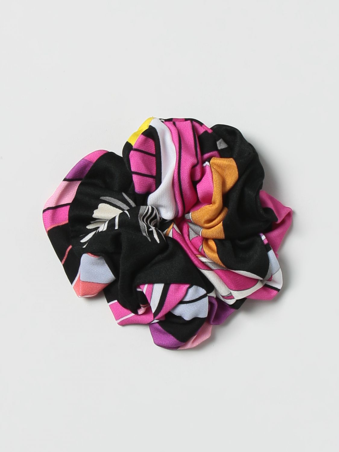 NEW! EMILIO PUCCI Hair Scrunchie Hair Tie Multicolor New Without Tag GORGEOUS Emilio Pucci Printed Silk Hair Tie - Multi - 40% Off  main image 3