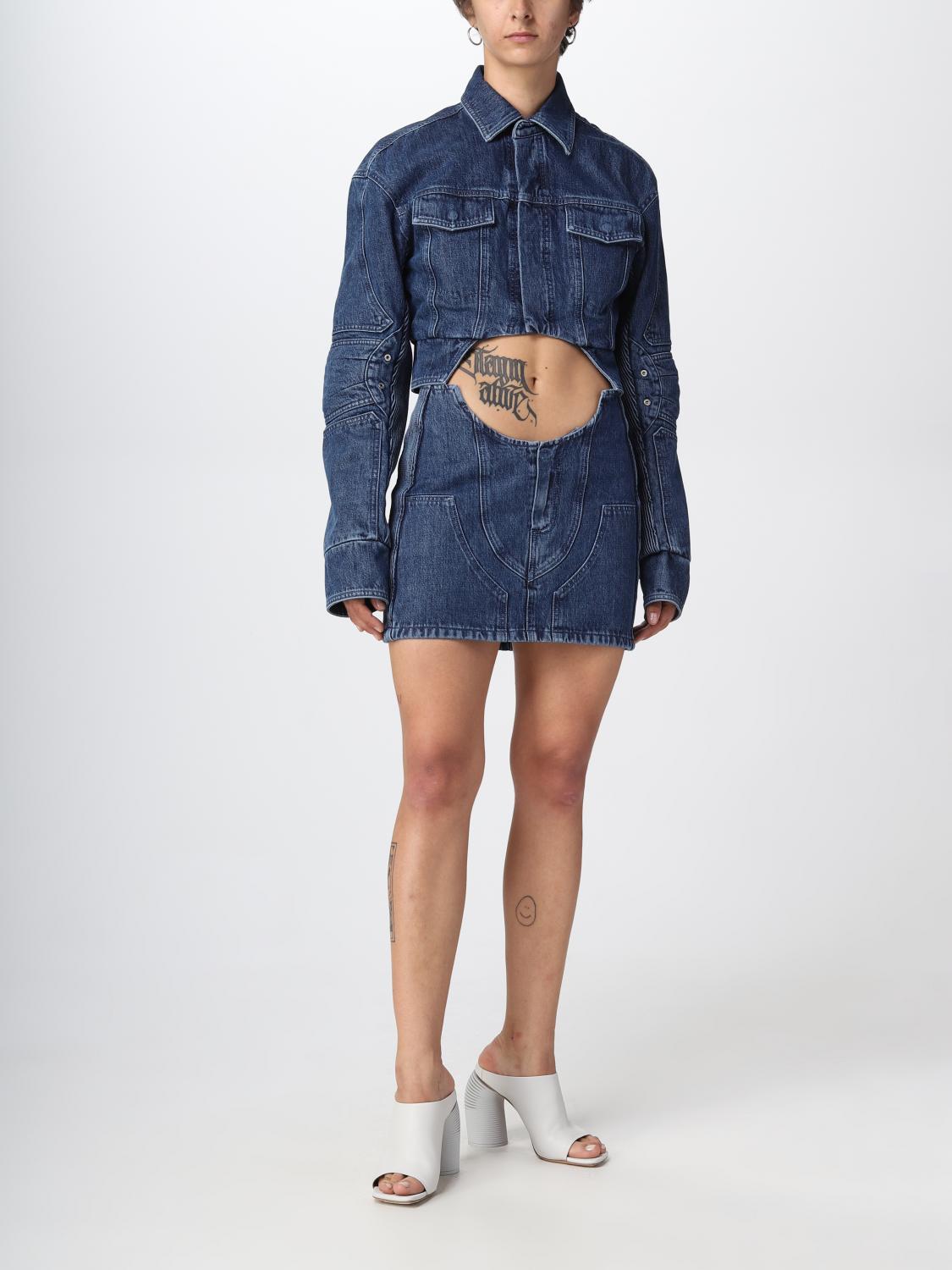 OFF-WHITE Off-White Denim Jacket with Cutout Detail