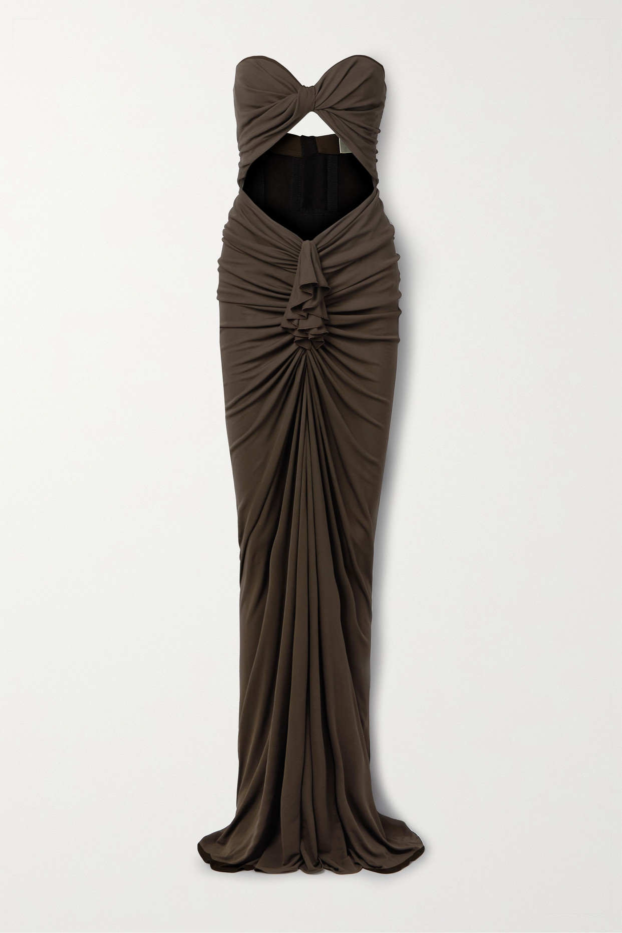 saint laurent cut out bustier dress Saint Laurent Cutout bustier crpe jersey gown Saint Laurent