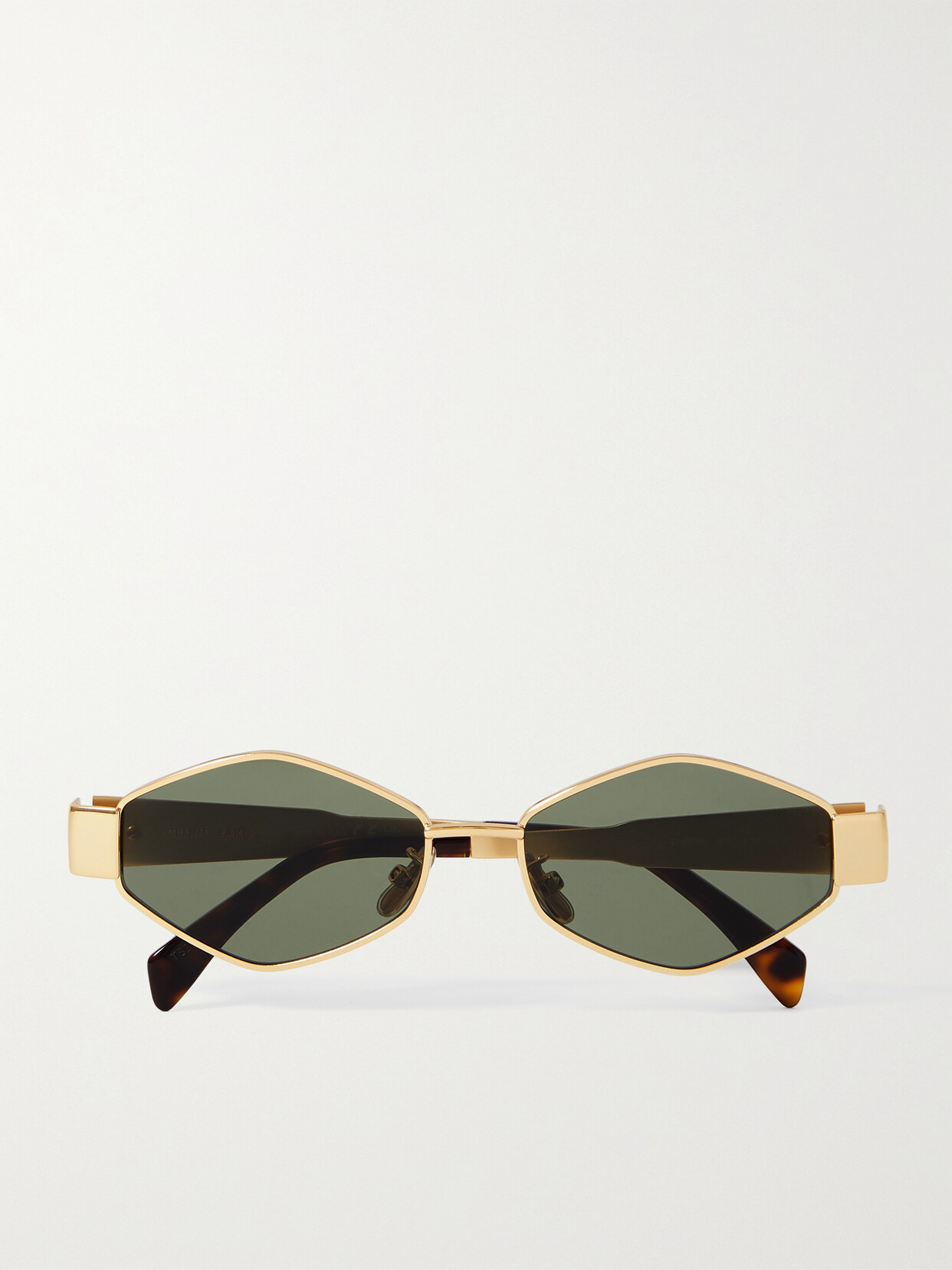 Celine Triomphe Hexagon-Frame Sunglasses - Gold | Editorialist