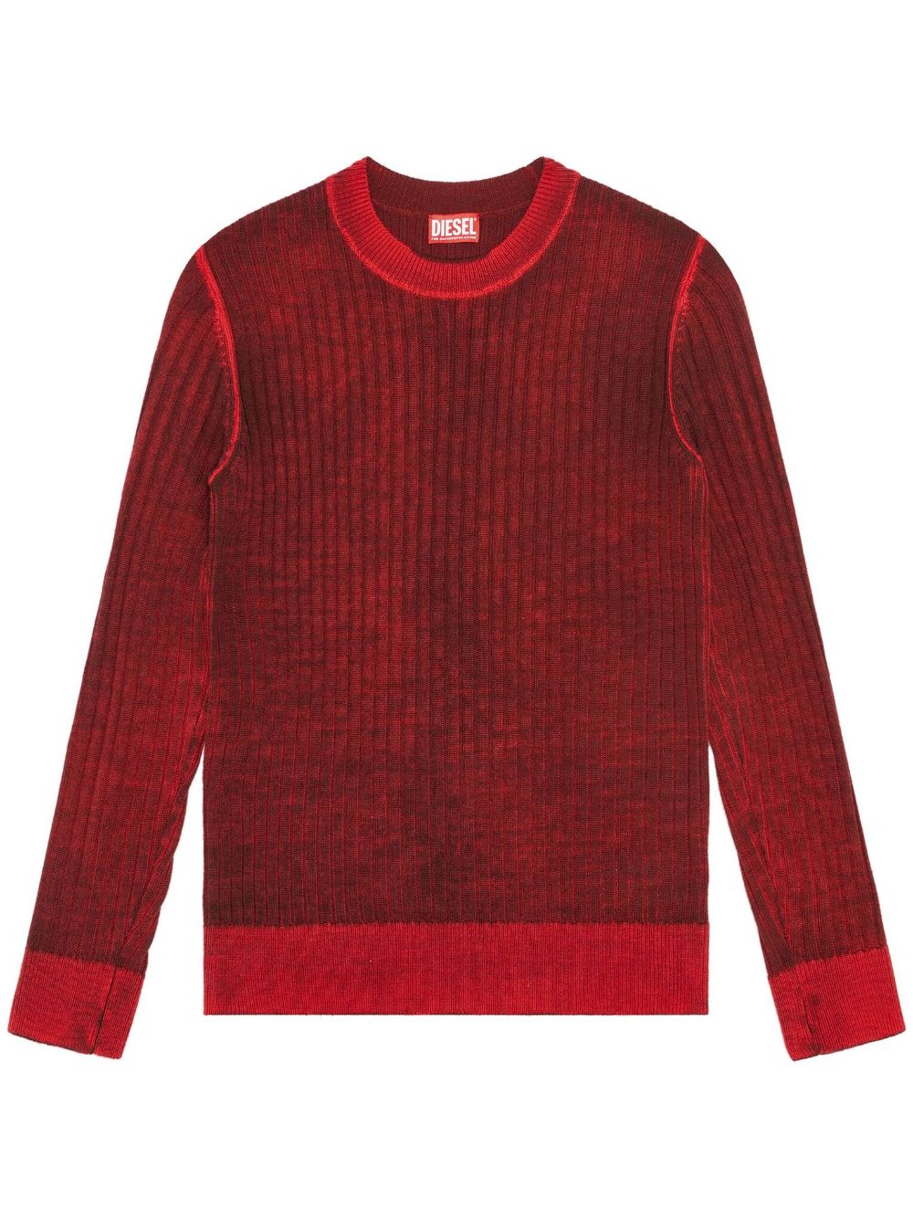 DIESEL K.ANDELERO 赤レッド セータ ーXS Diesel K-Andelero Ribbed-Knit Jumper In Red - 44% Off | Editorialist