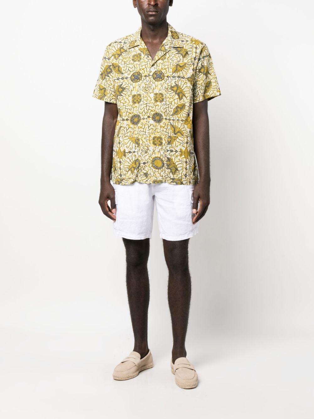 VILEBREQUIN Vilebrequin Logo-Patch Linen Shorts