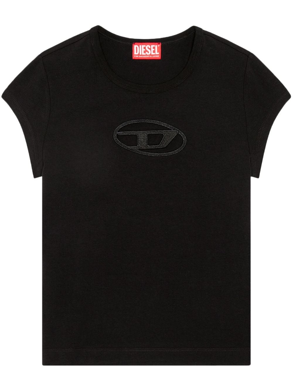 Diesel T-Angie Cut-Out Logo T-Shirt - Black | Editorialist