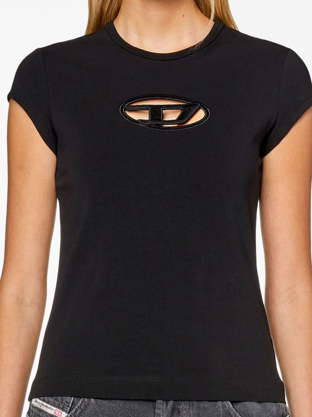 Diesel T-Angie Cut-Out Logo T-Shirt - Black | Editorialist