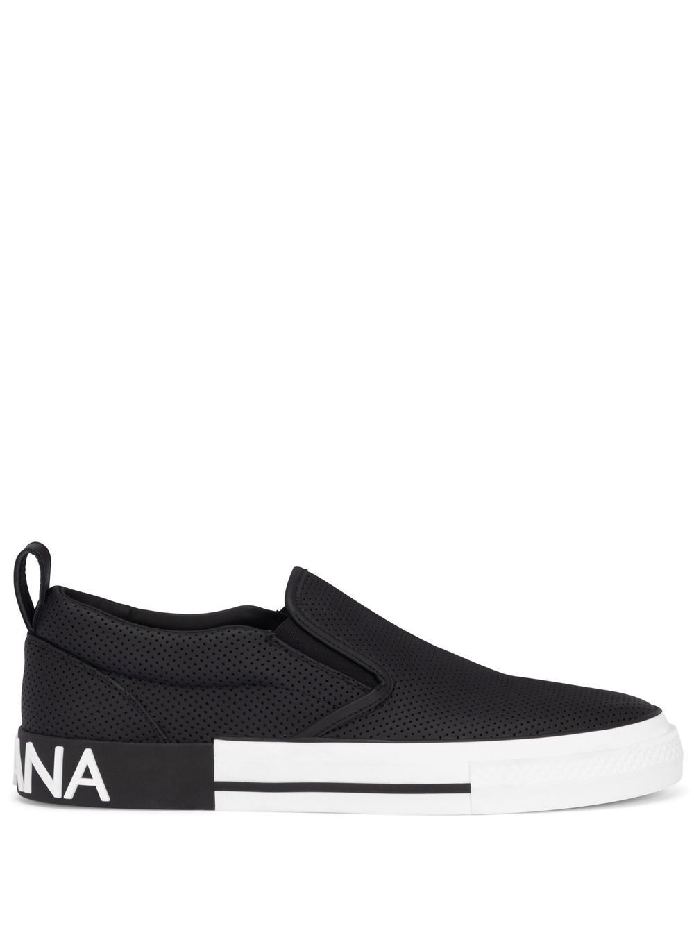 Dolce & Gabbana Custom 2.Zero Perforated Slip-On Sneakers In  display picture 3