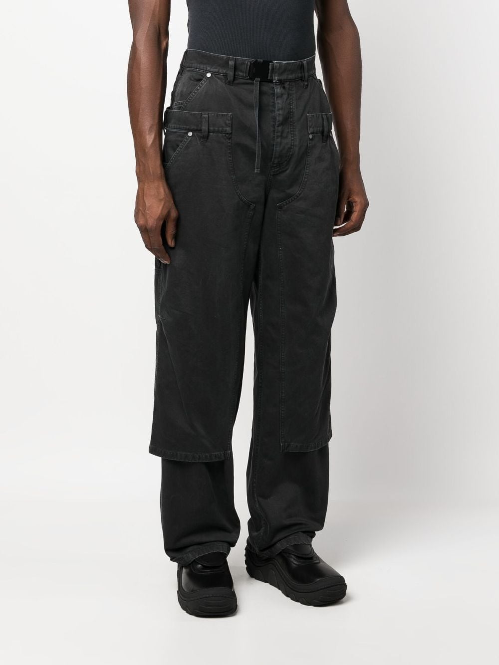032c Double Shift Cotton Utility Trousers - Grey | Editorialist