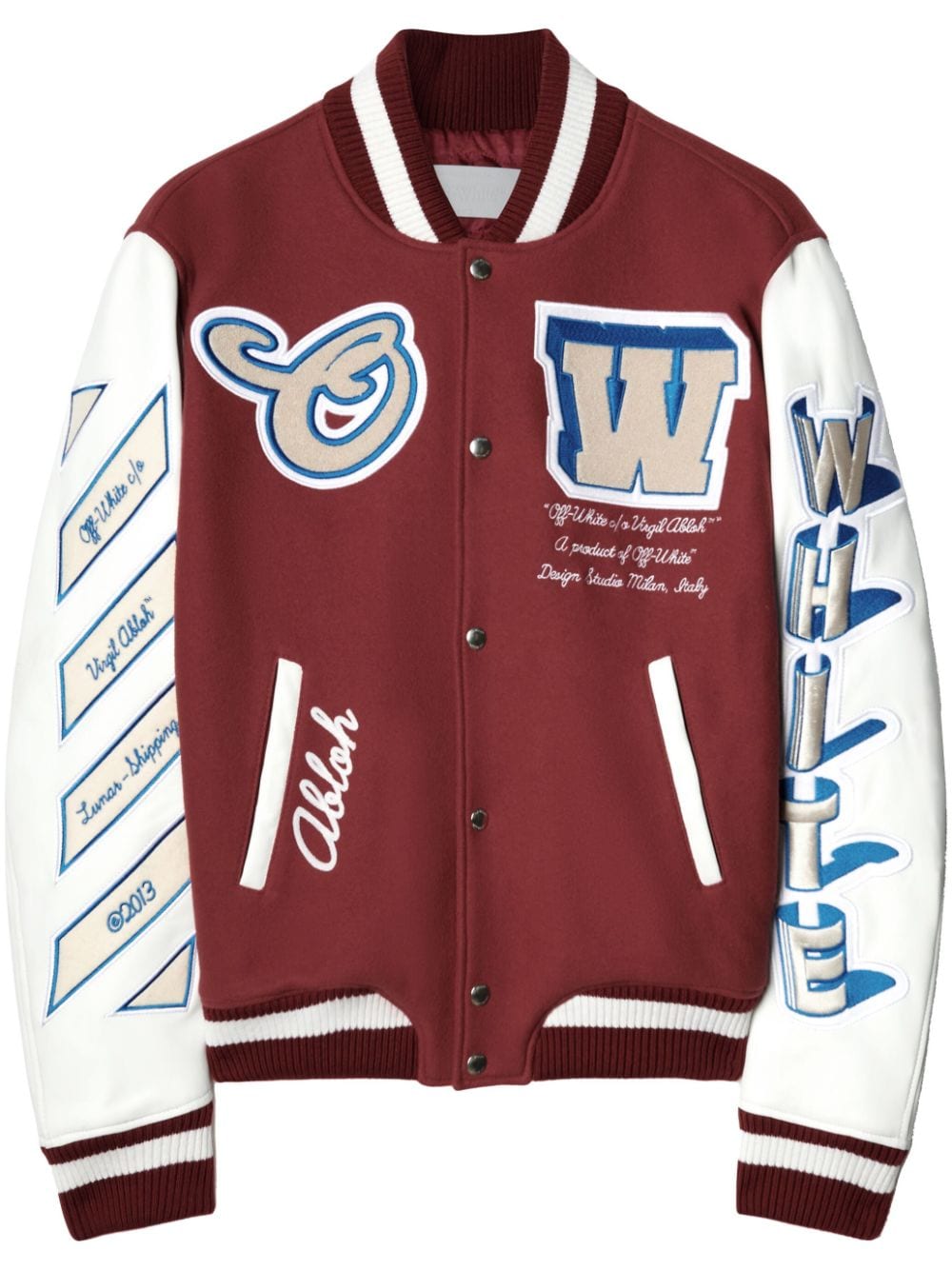 OFF-WHITE Off-White Appliqué Varsity Jacket