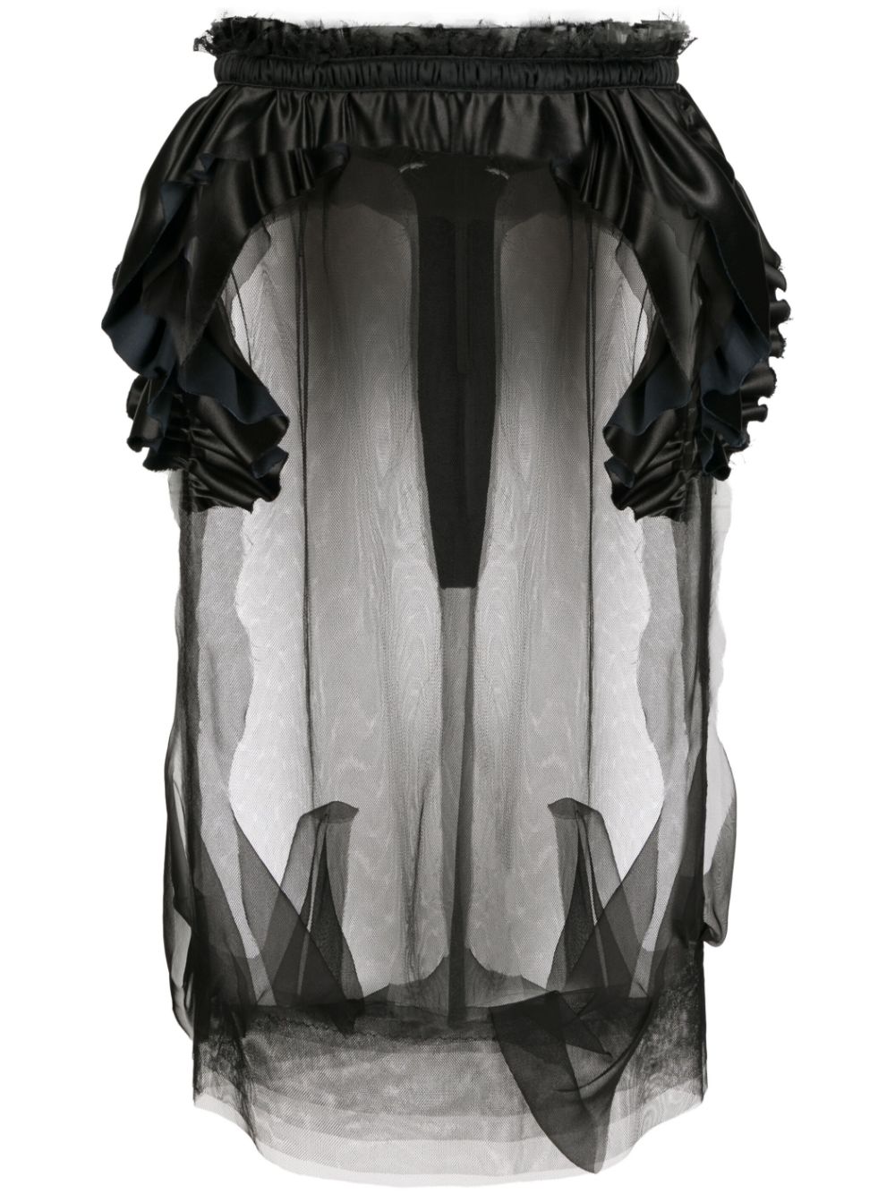 MAISON MARGIELA Maison Margiela décortiqué Tulle Midi Skirt