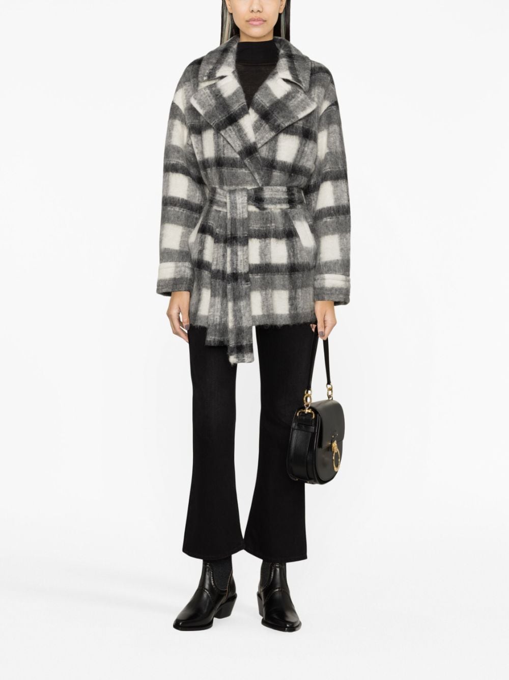 IRO PARIS IRO Pamae Belted Checked Coat
