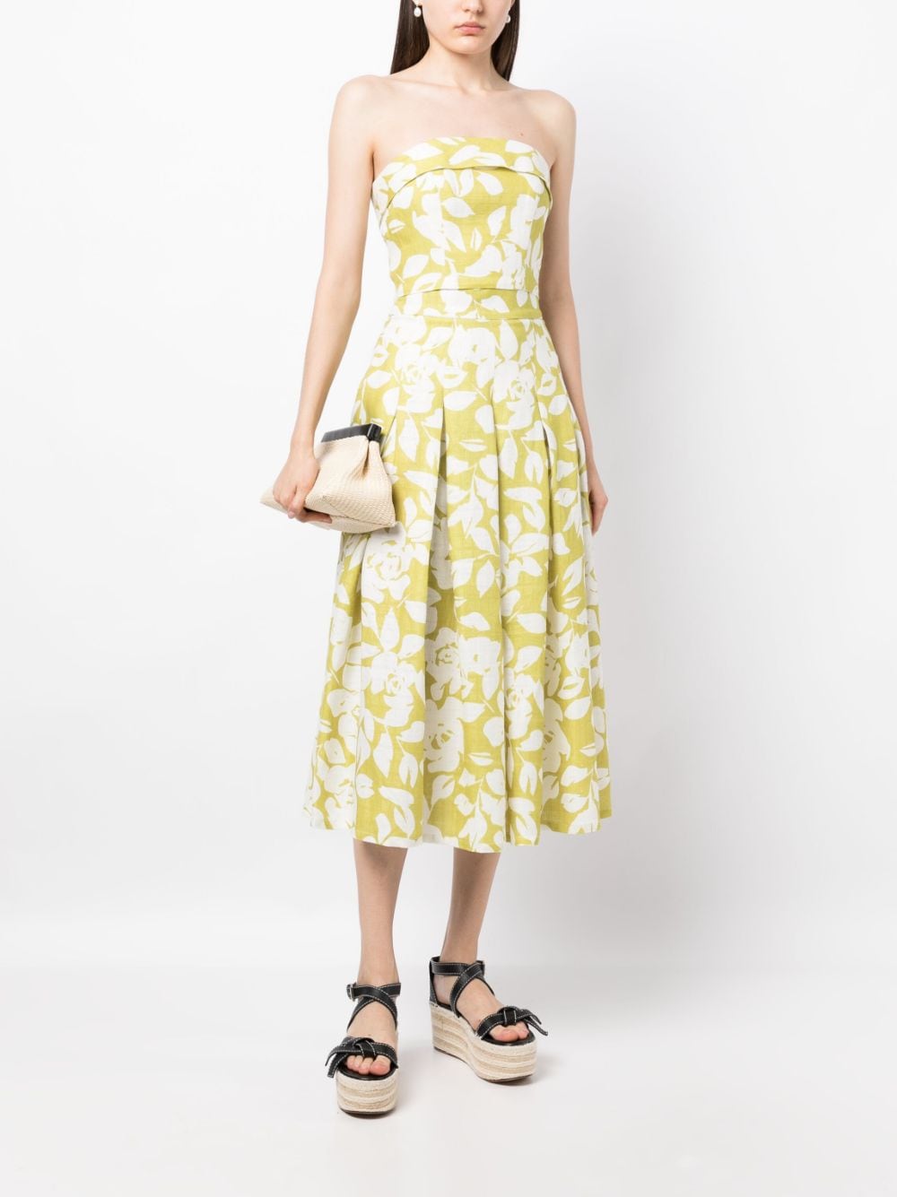 BAMBAH Bambah Lilly Pleated Midi Skirt