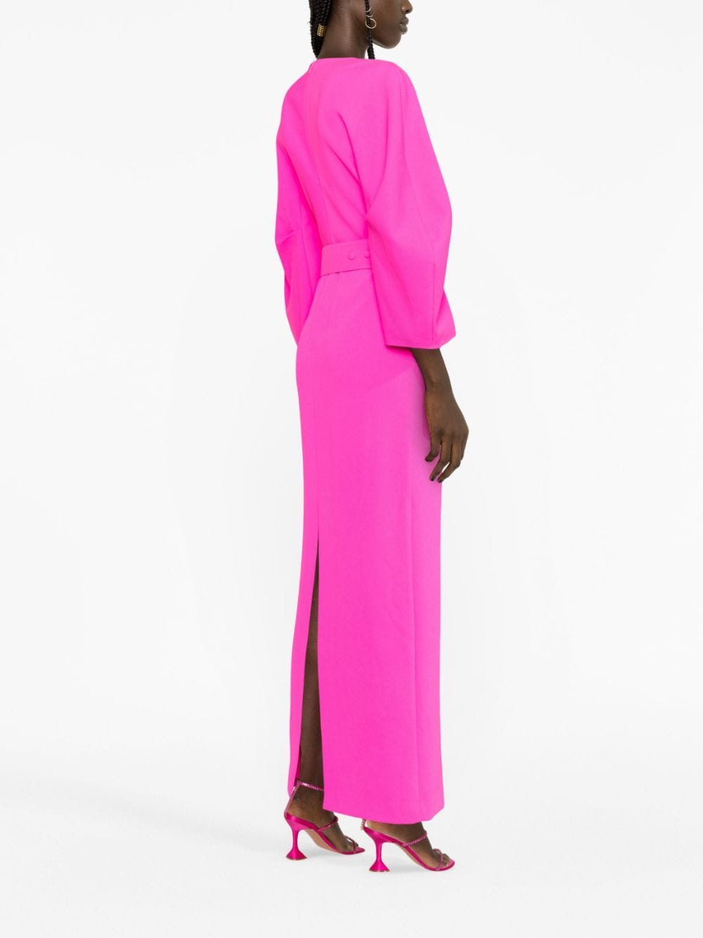 open lace back dress The Lea Maxi Dress in Hot Pink – Solace London