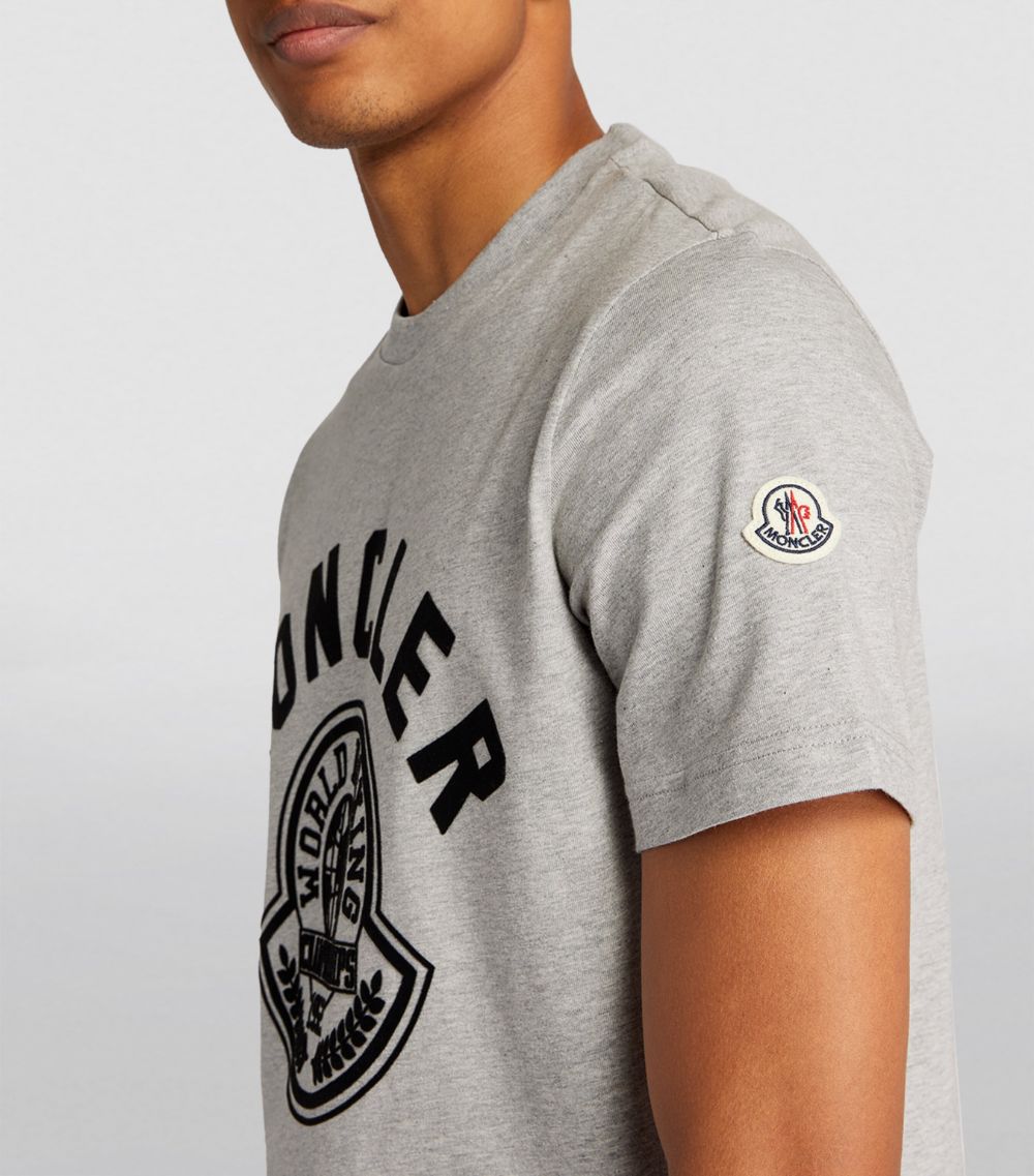 Moncler Boxing Logo Print T-Shirt - Grey | Editorialist