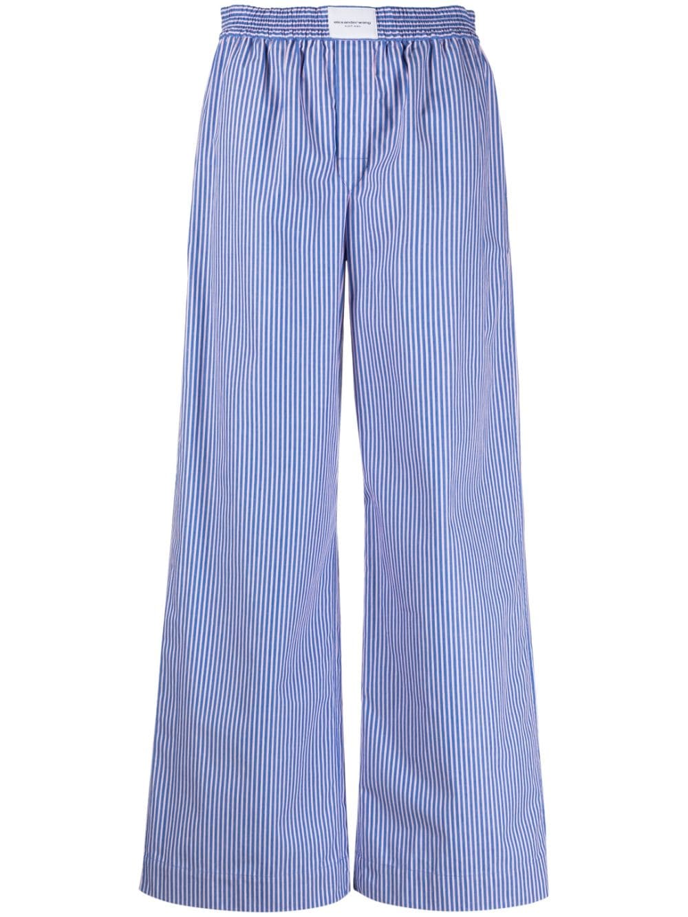 Alexander Wang Striped Wide-Eg Pajama Trousers In Blue - 22% Off 