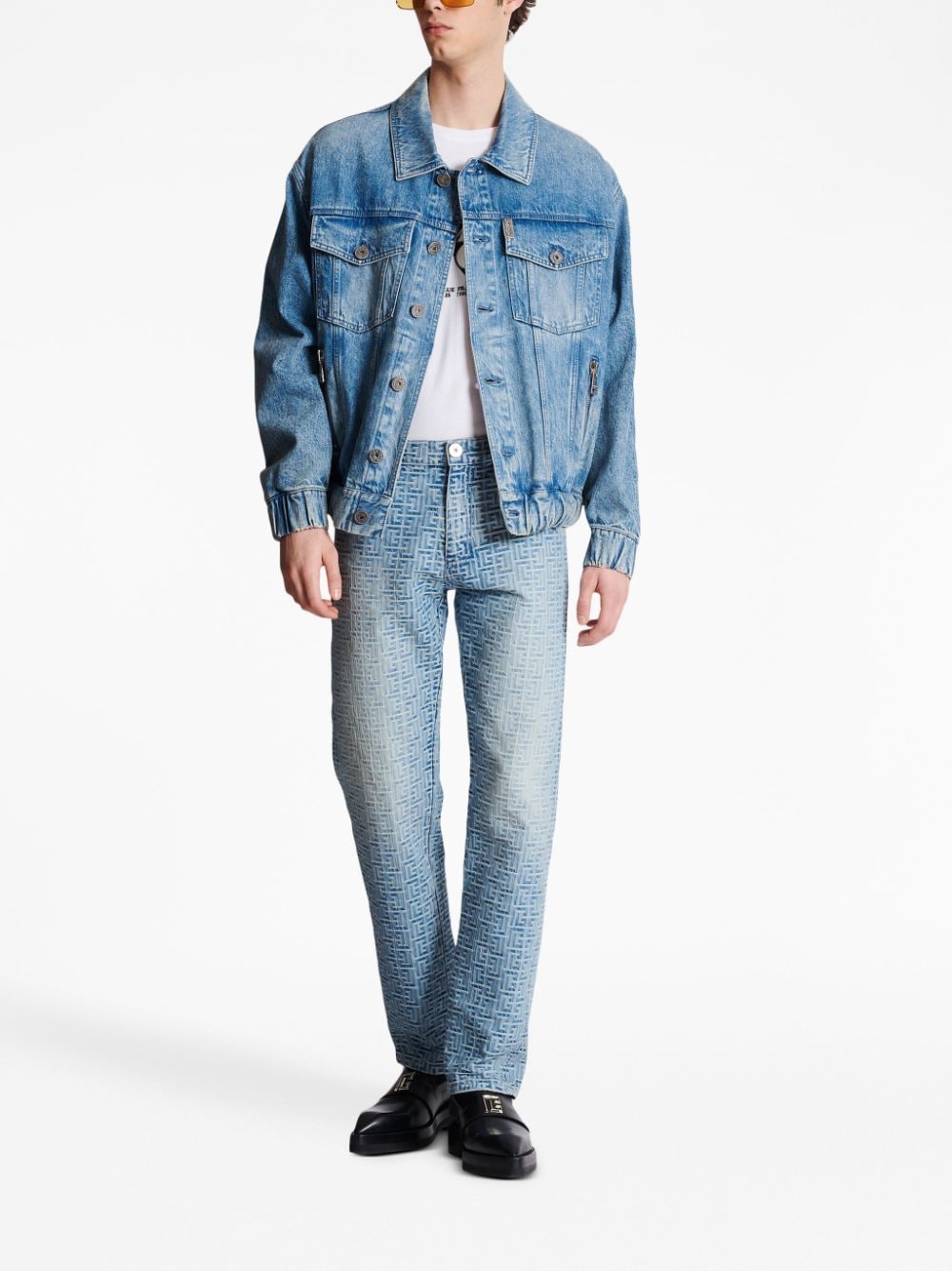 BALMAIN Balmain 70s Logo-Patch Denim Jacket