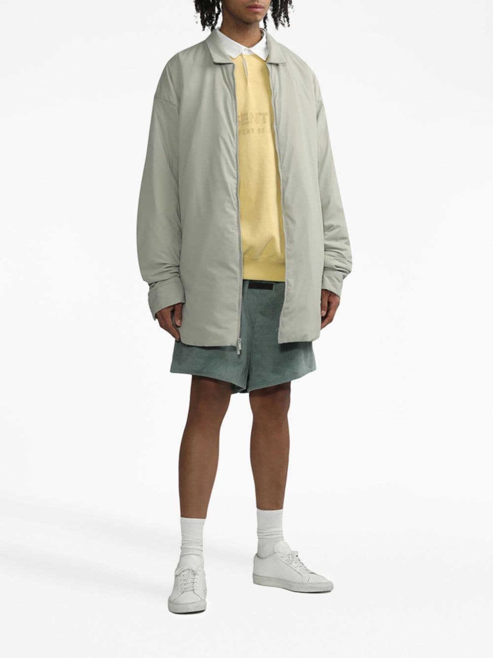 FEAR OF GOD Fear of God Essentials Padded Logo-Print Shirt Jacket
