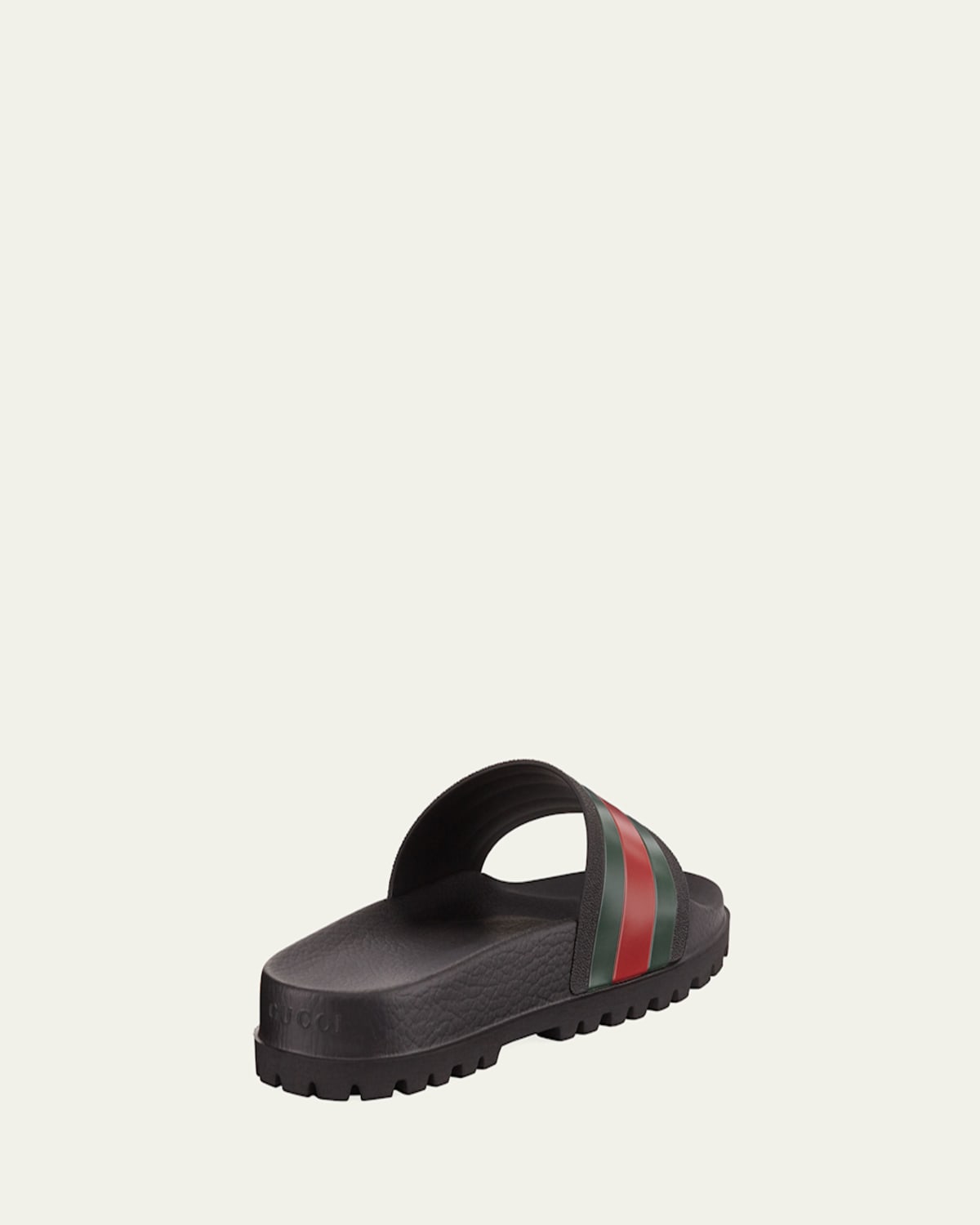 Gucci Pursuit Trek Web Slide Sandals - Black | Editorialist