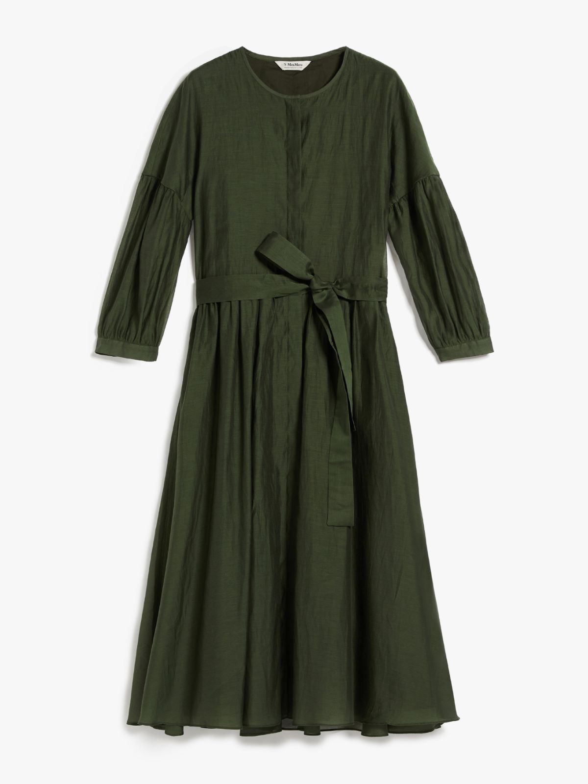 max mara silk and cotton voile dress Max Mara | Woman - Cotton and silk voile maxi dress - Kaki