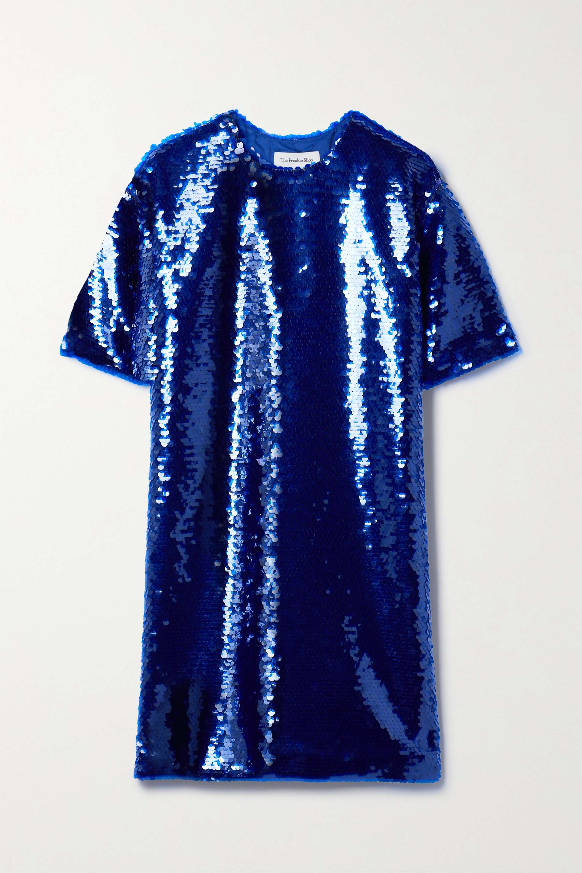 frankie shop sequin dress Buy The Frankie Shop Blue Gloria Sequinned Mini Dress for Women Online