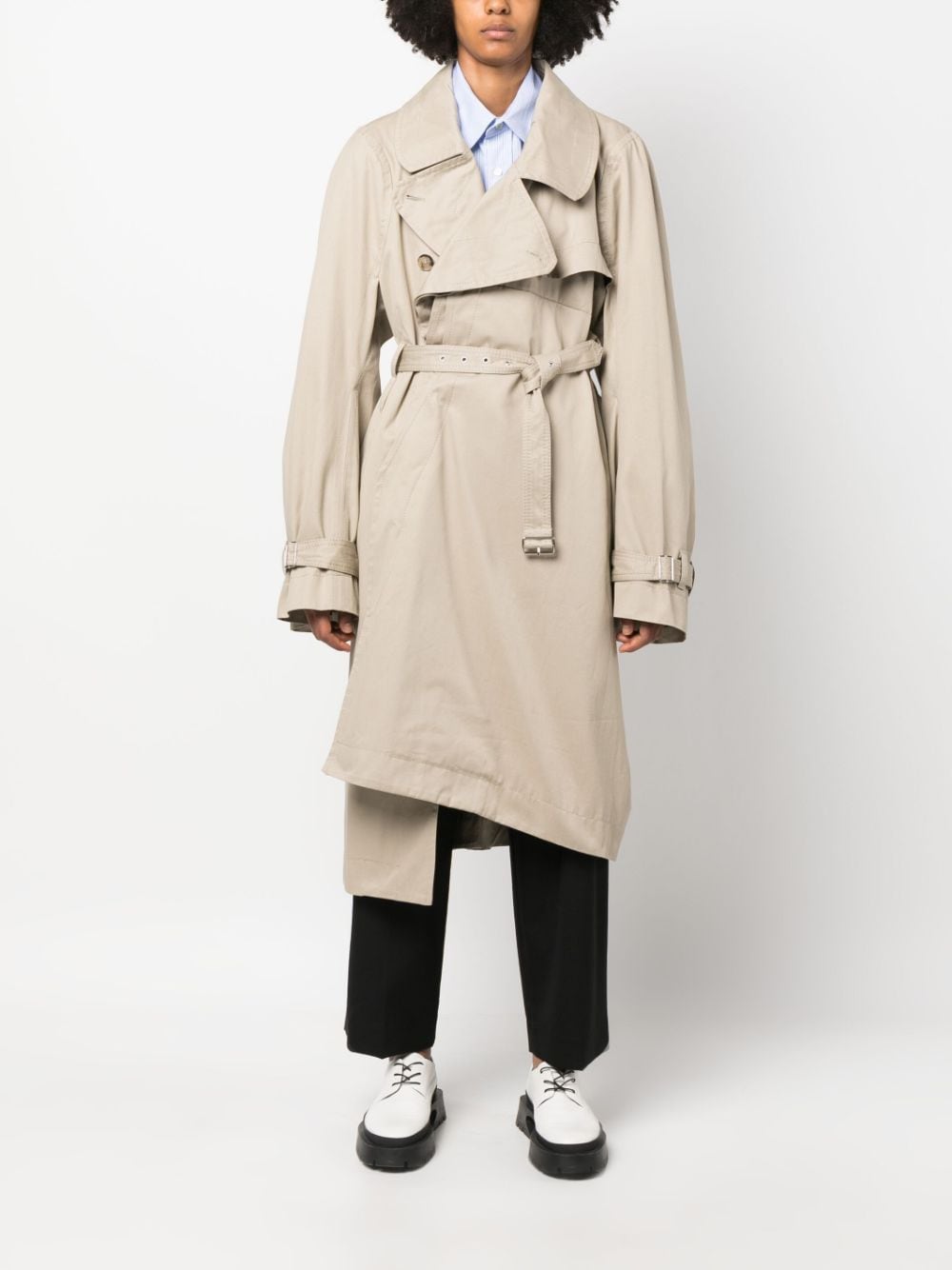 Buy MARINA YEE Belted-waist Long Trench Coat - Neutrals At 49% Off