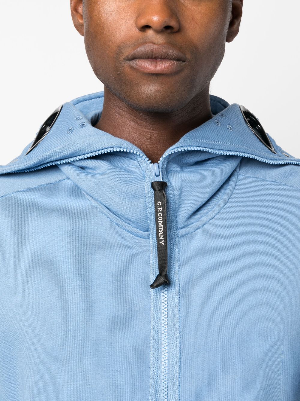 トップス 16aw CP COMPANY technical zipup hoodie C.P. Company Goggles-detail zip-up Hoodie | Blue | FARFETCH