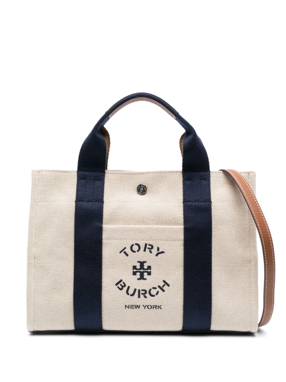 Tory Burch Tory Small Canvas Tote Bag - Neutrals | Editorialist