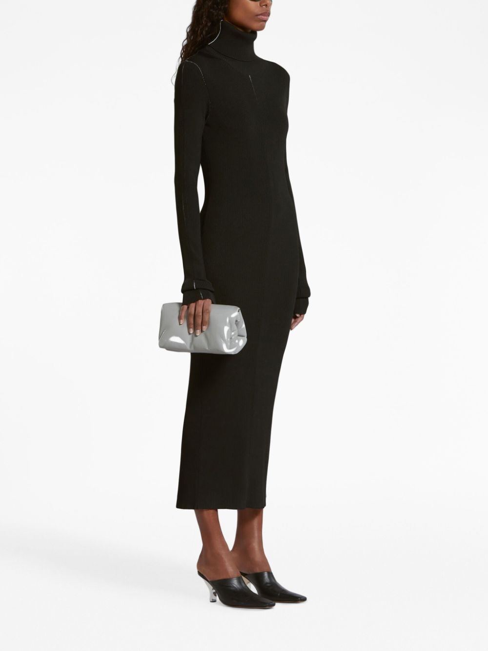 MARNI Marni Roll-Neck Ribbed Midi Dress