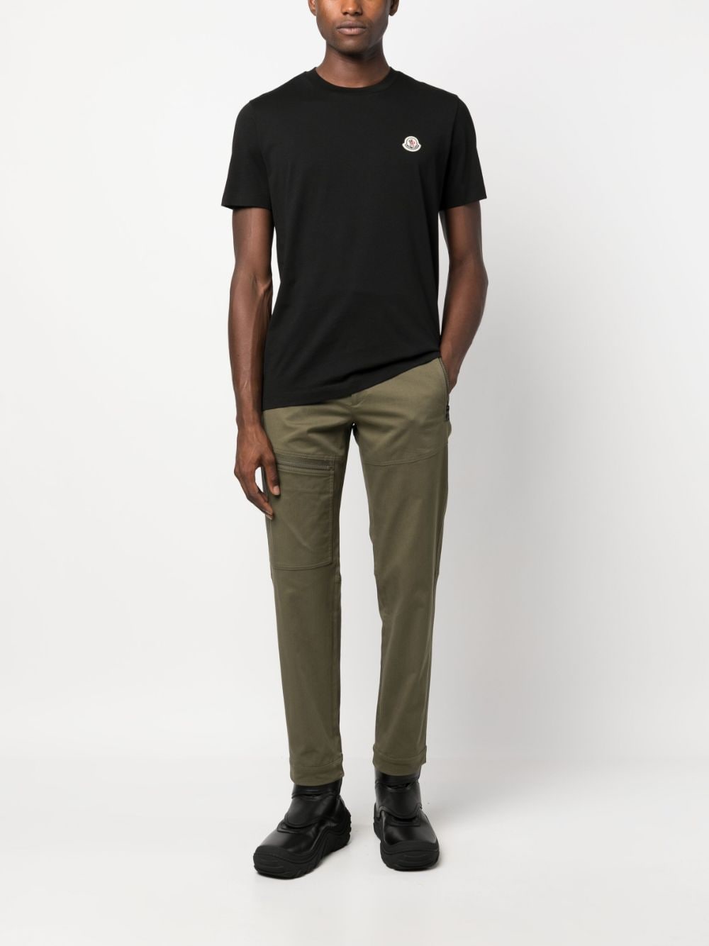MONCLER Moncler Logo-Patch Twill Trousers