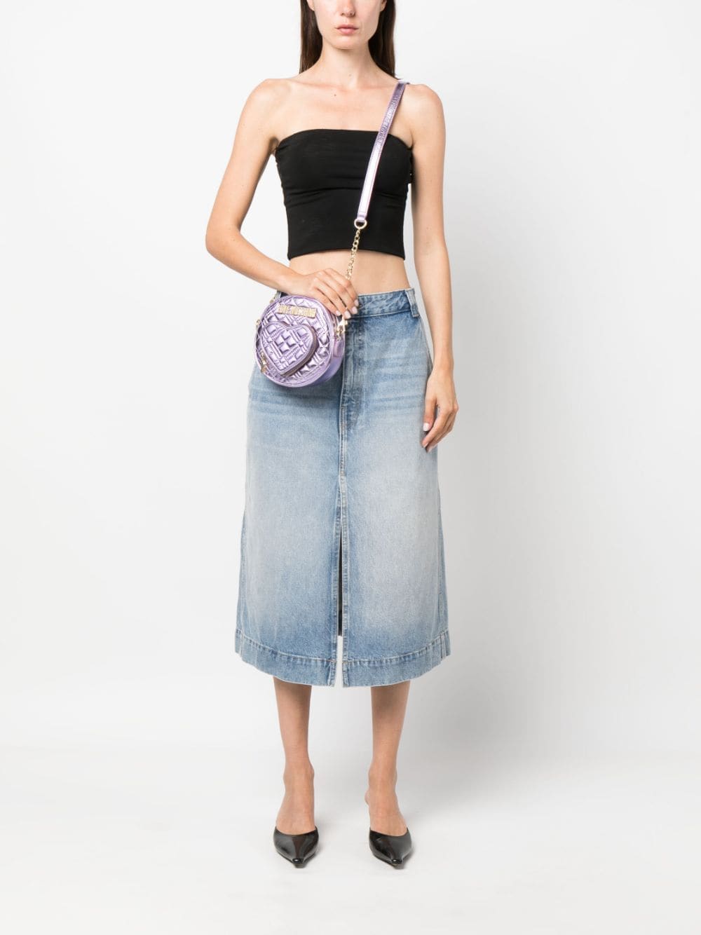 MOSCHINO Quilted Round Cross-Body Bag
