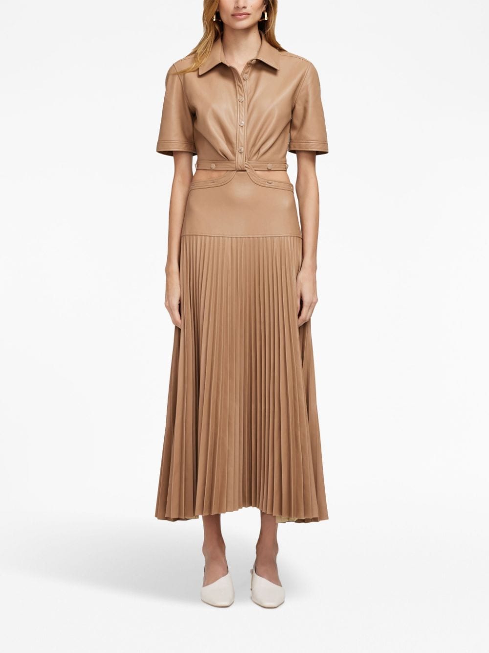 SIMKHAI Maritza Cut-Out Shirtdress
