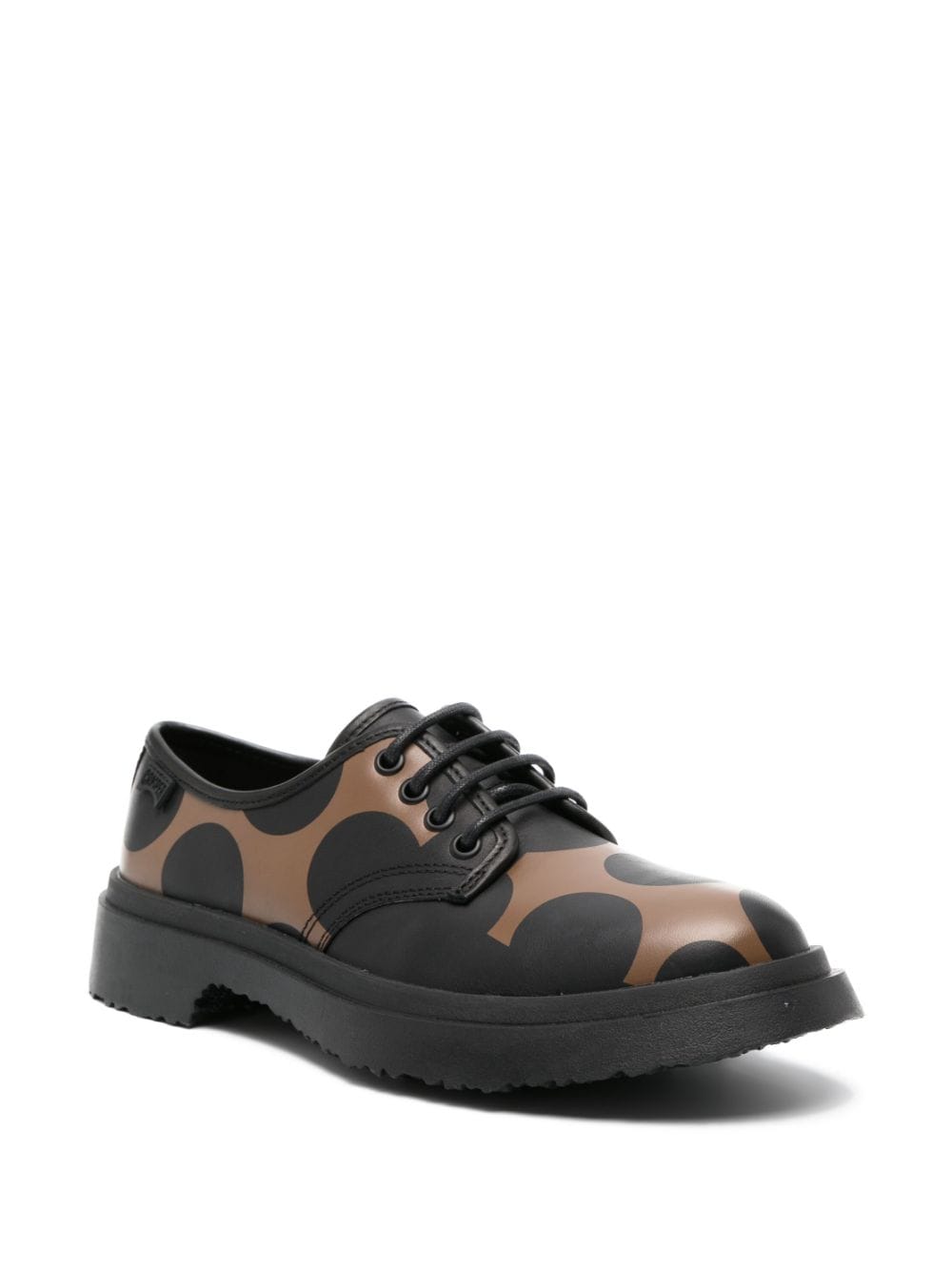 Camper Walden Twins Lace-Up Oxfords in Black/Brown Polka Dot 42 Camper - Twins Walden with Snaps in Black – gravitypope main image 2