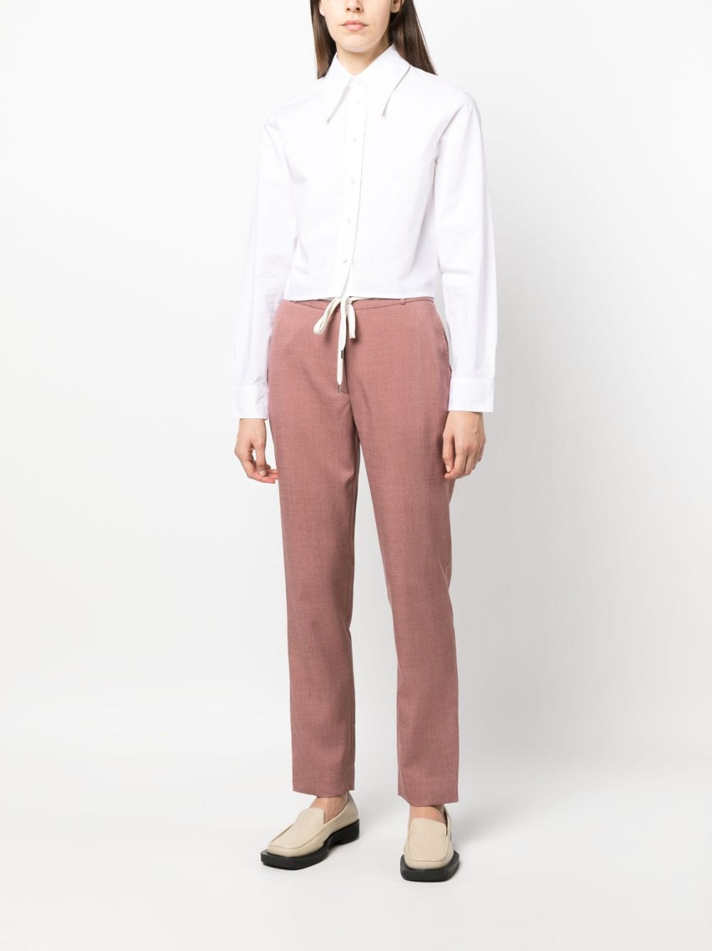 ELEVENTY Eleventy Drawstring Chambray Trousers