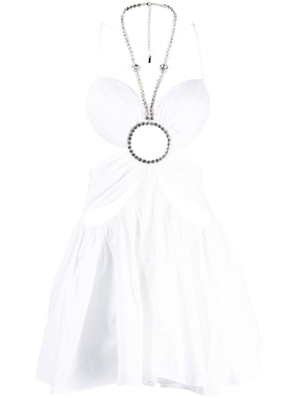 MSGM Ruffled-Sleeve Flared Dress