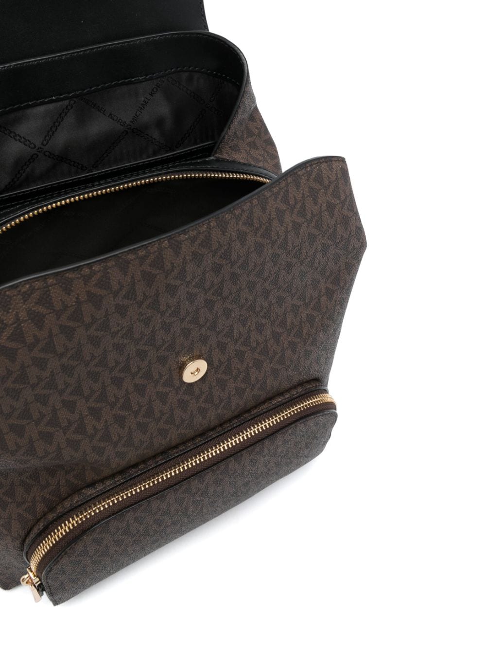 Michael Kors Monogram Backpack In Brown - 15% Off | Editorialist display picture 3