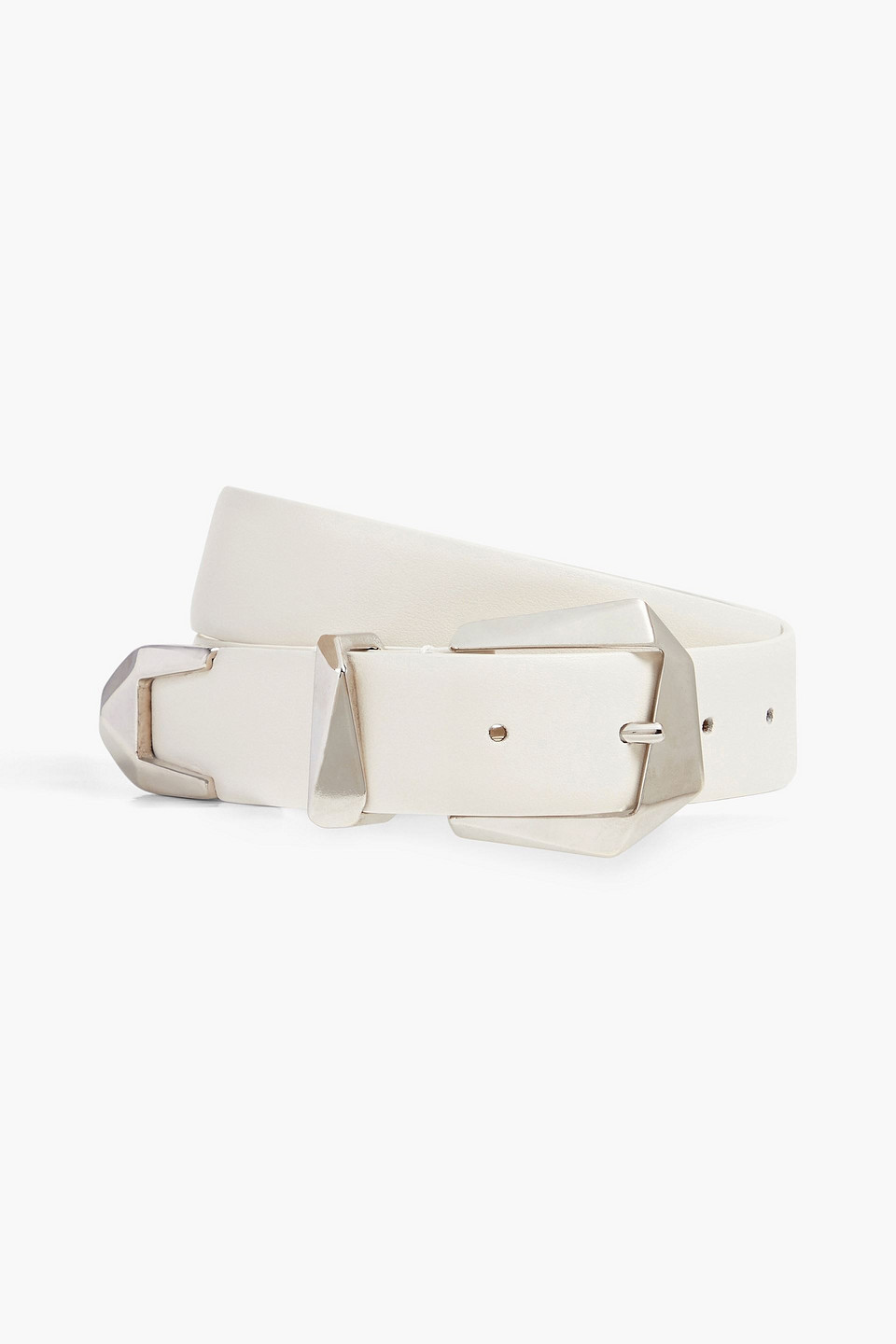 Alberta Ferretti Leather Belt White In Off-White - 50% Off  display picture 1