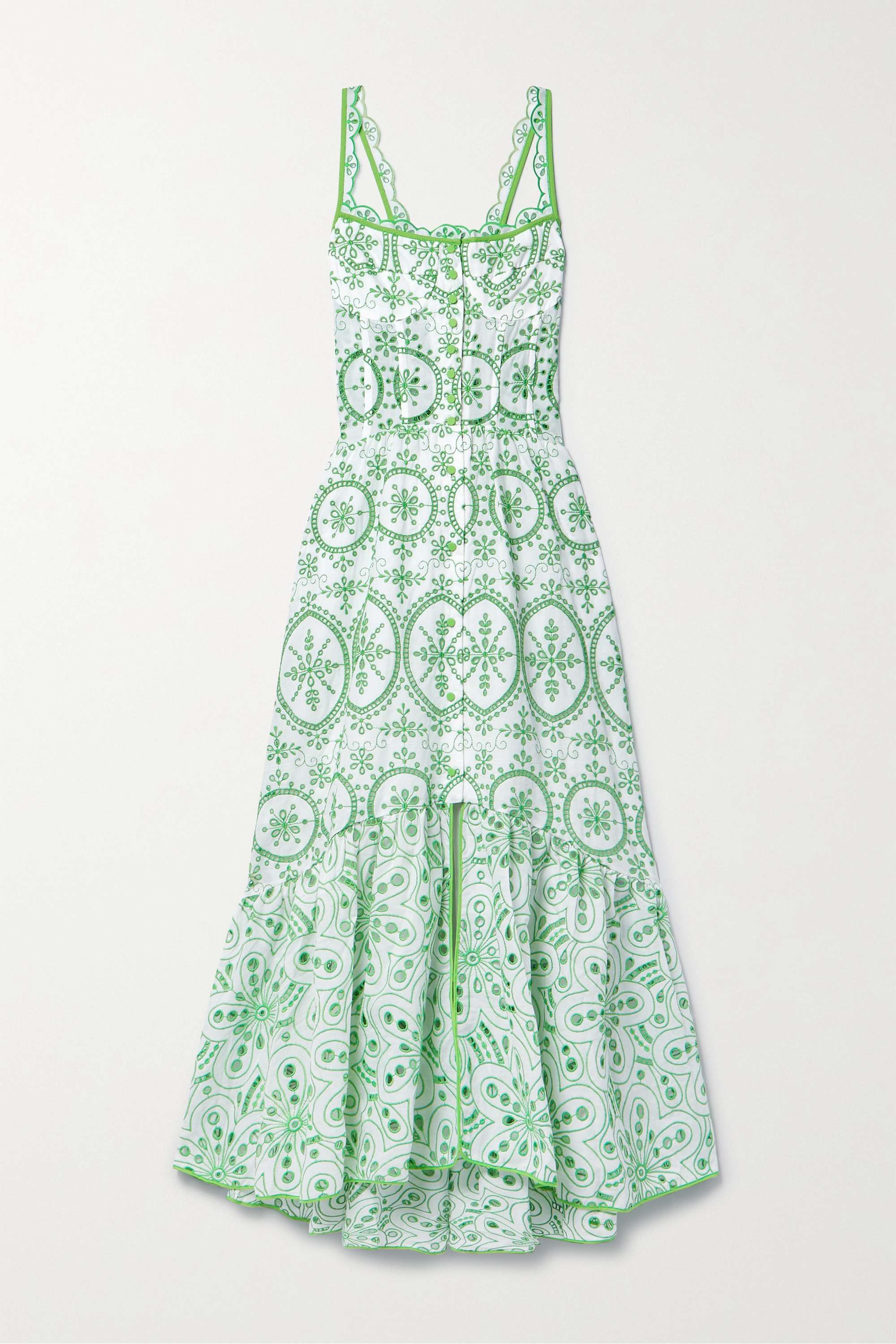 Charo Ruiz Ibiza Irene Scalloped Broderie Anglaise Cotton-Blend 