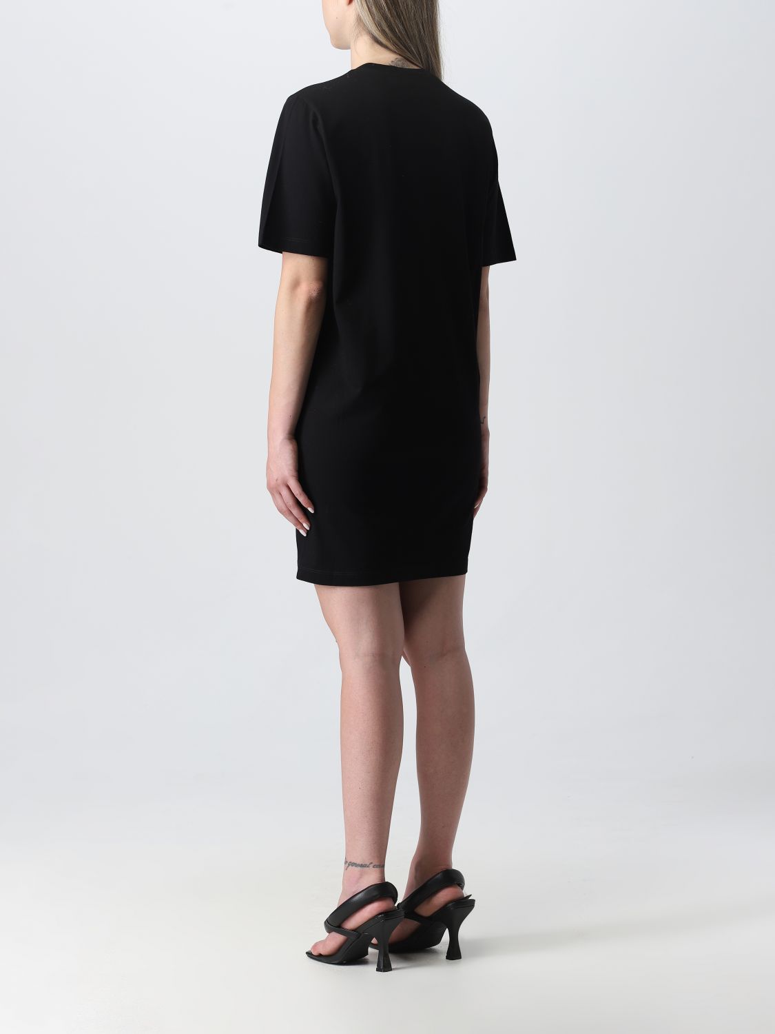 cos oversized t shirt dress COS Oversized Silk T-shirt Dress in Black