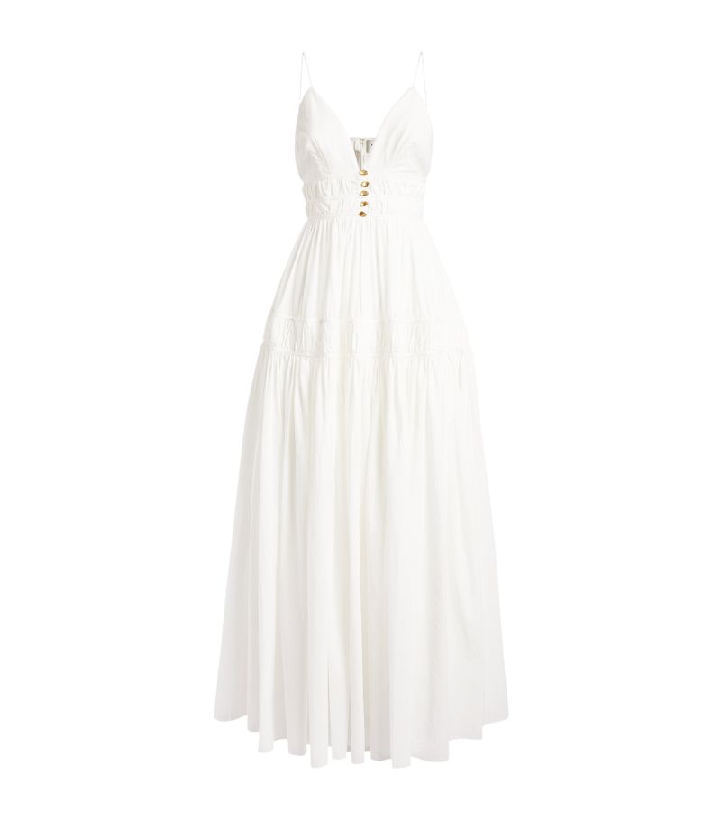 aje tiered maxi dress Christmas Party Outfits: 28 Chic Dresses For Every Occasion Aje International