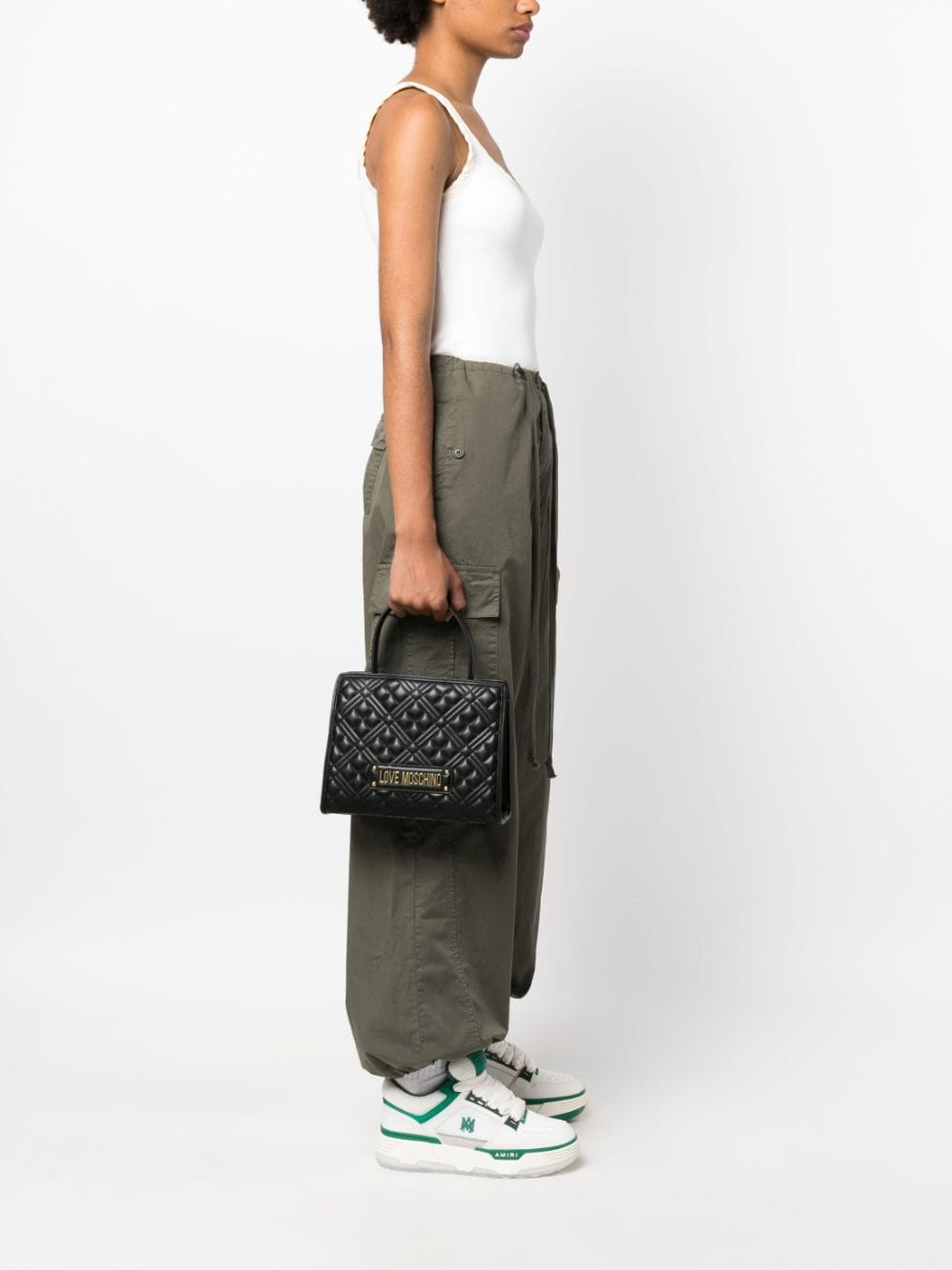 MOSCHINO Love Moschino Quilted Logo Tote Bag