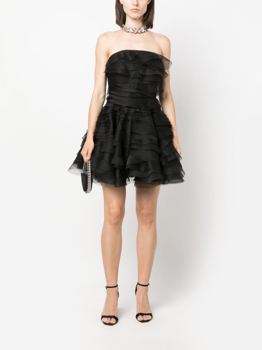 ANA RADU Ana Radu Ruffled Organza Minidress