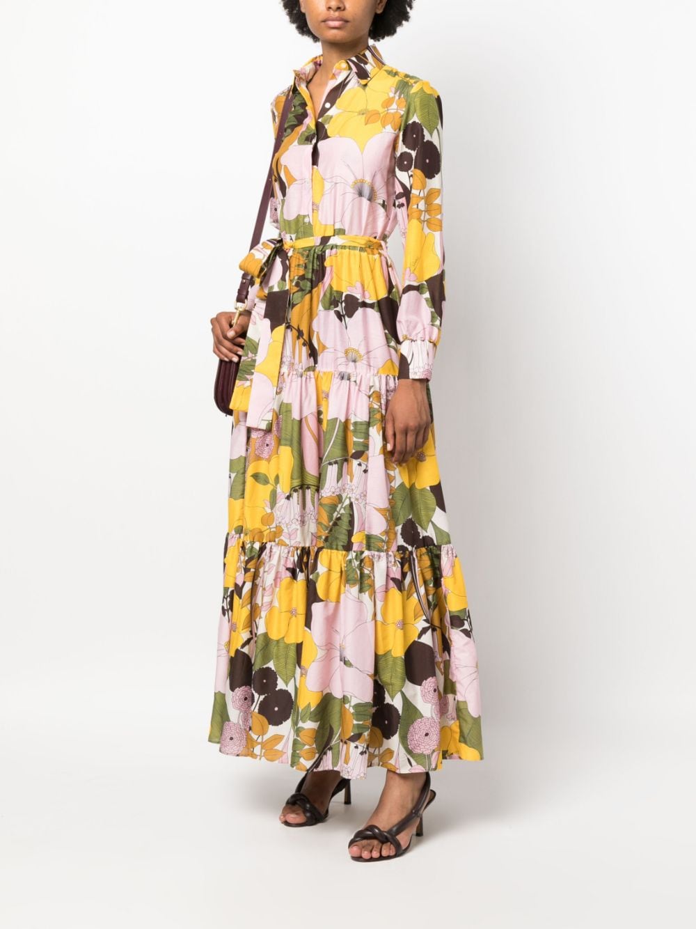LA DOUBLEJ La DoubleJ Bellini Floral-Print Shirtdress
