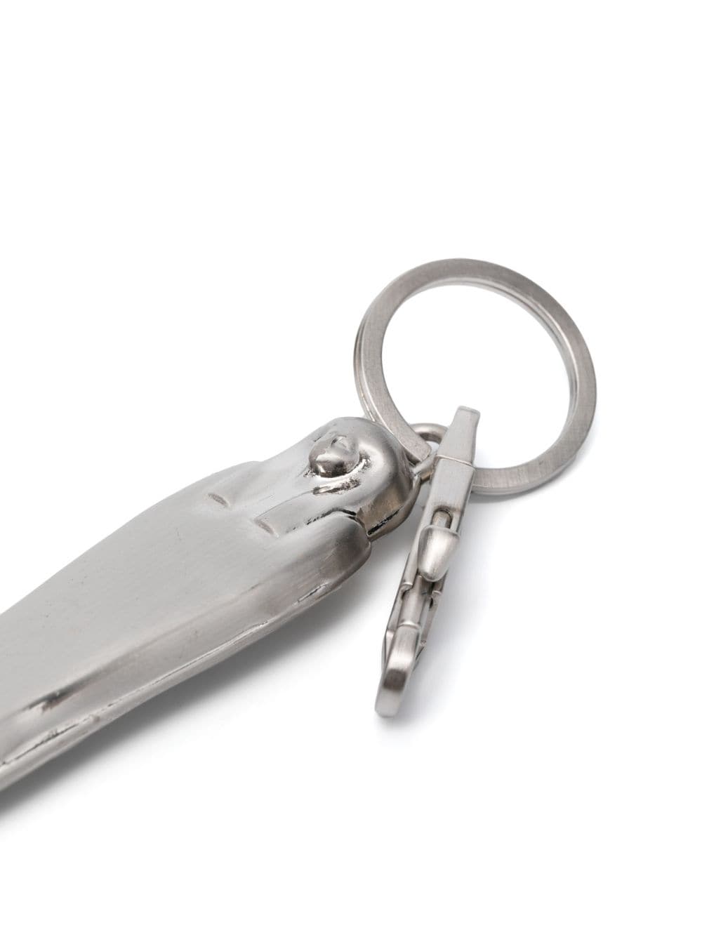Rick Owens Sarcofago Brass Keychain - Silver | Editorialist