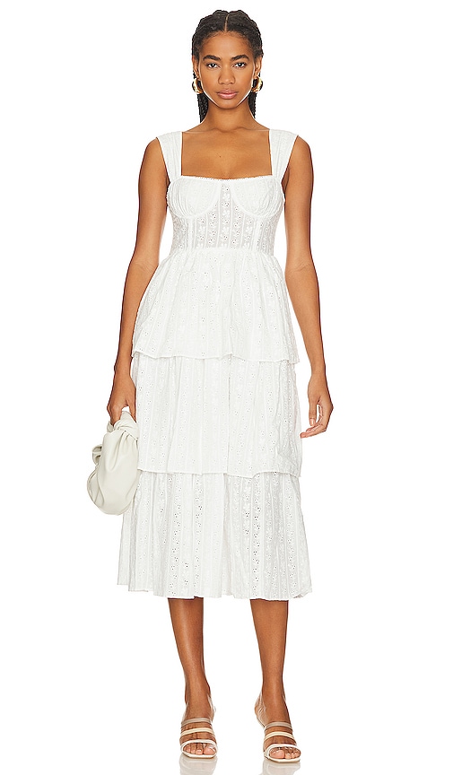 Weworewhat Corset Midi In White - 30% Off | Editorialist Weworewhat Corset Midi In White - 30% Off | Editorialist