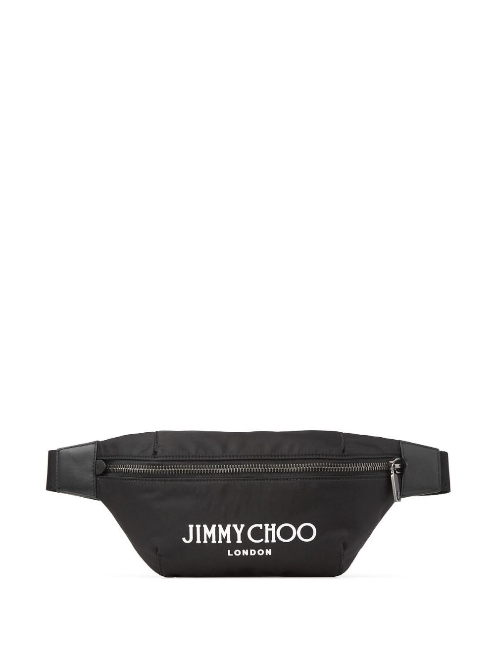 Jimmy Choo Finsley Logo-Print Belt Bag - Black - 42% Off  display picture 2