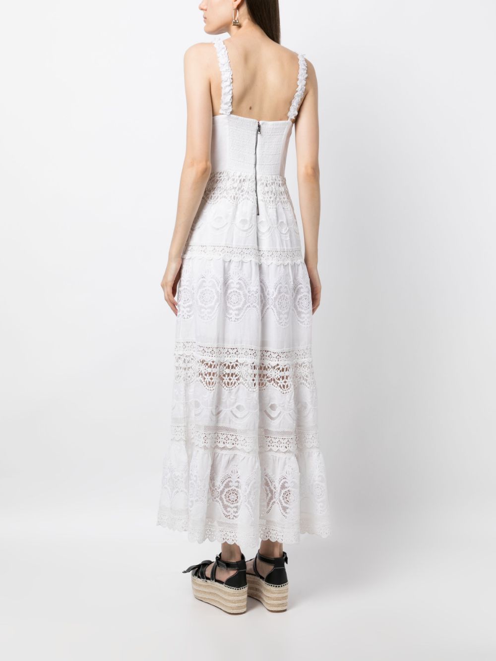 alexis alora embroidered cotton midi dress Alexis Alora Dress - Pink