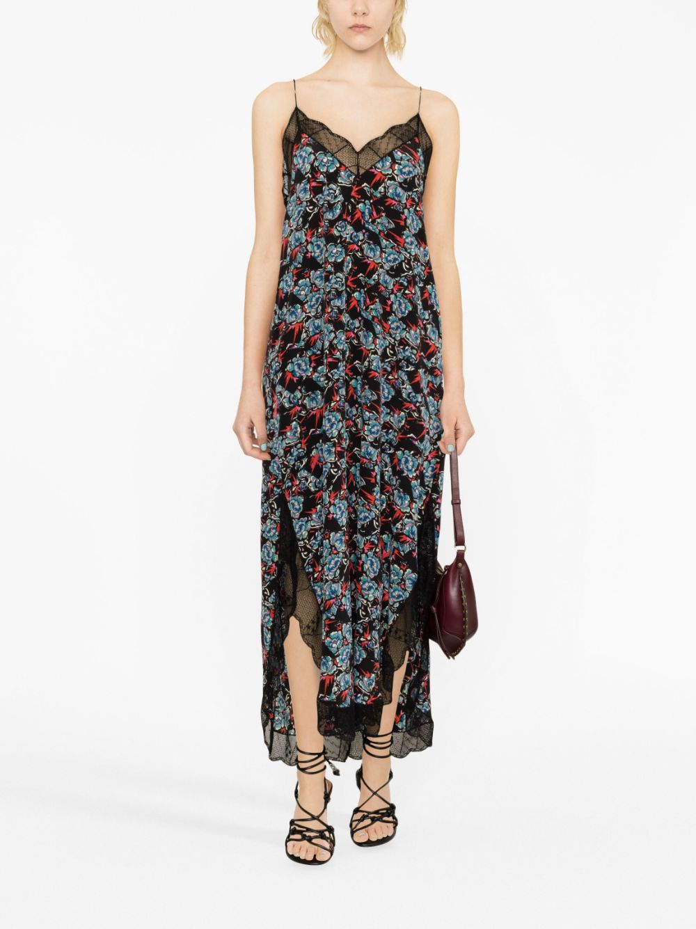 ZADIG&VOLTAIRE Risty Floral-Print Silk Slip Dress