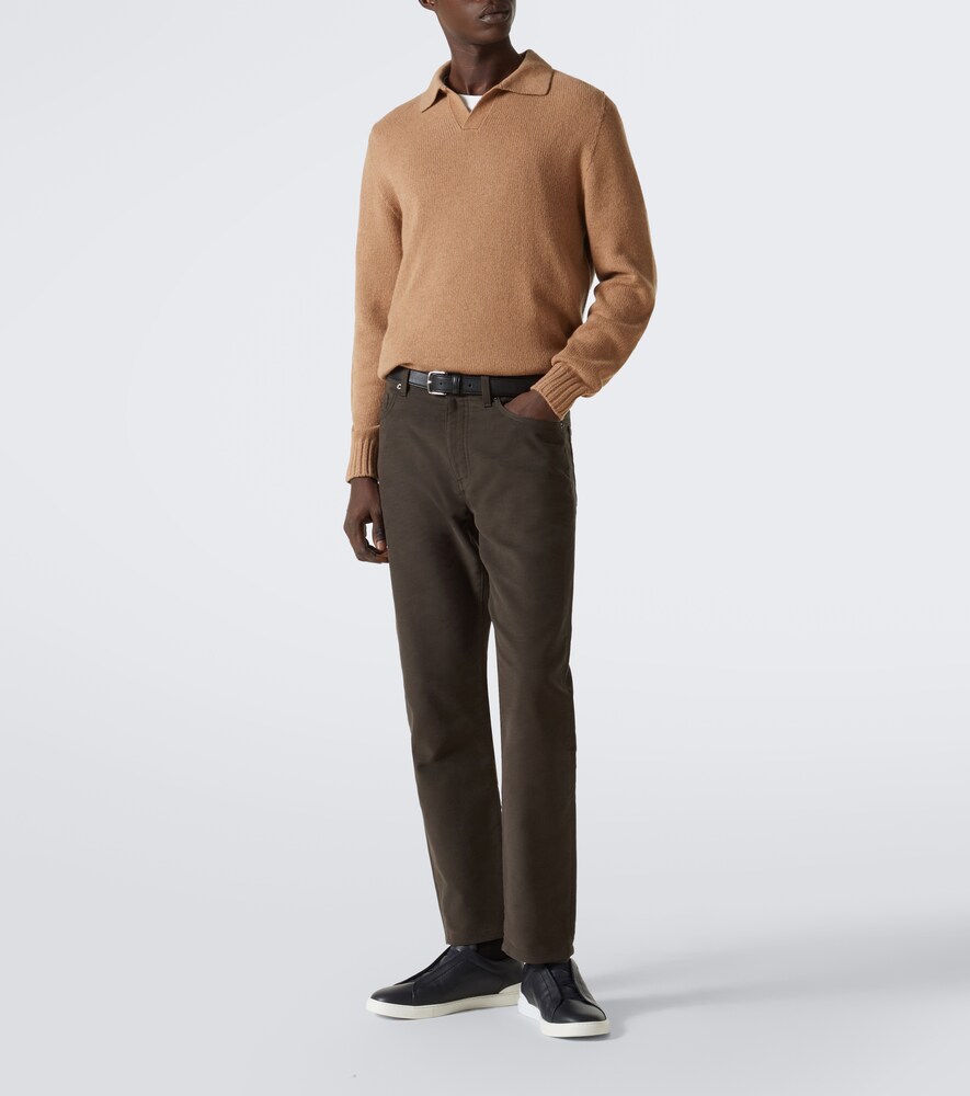 ZEGNA Zegna Triple Stitch Deer Leather Sneakers